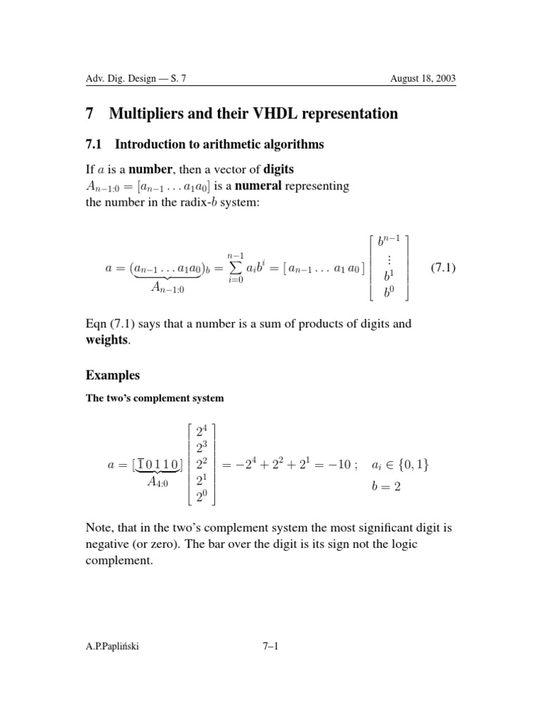 Binary Multiplier Using VHDL | PDF
