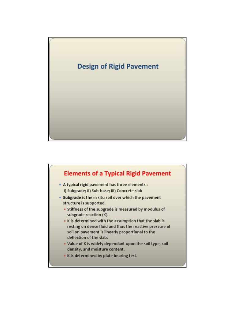 Design of Rigid Pavement PDF | PDF | Road Surface | Concrete