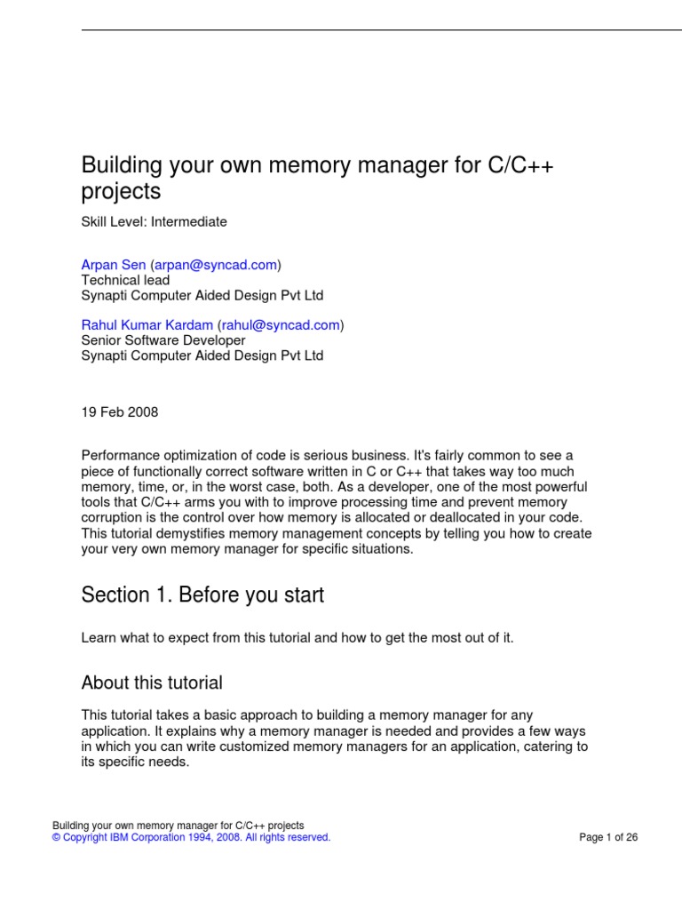 Building - Your.own - Memory.manager - For.c C.projects | PDF | C ...