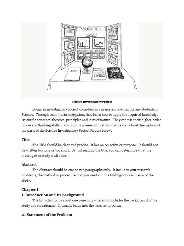 Parts of The Science Investigatory Project | Download Free PDF ...
