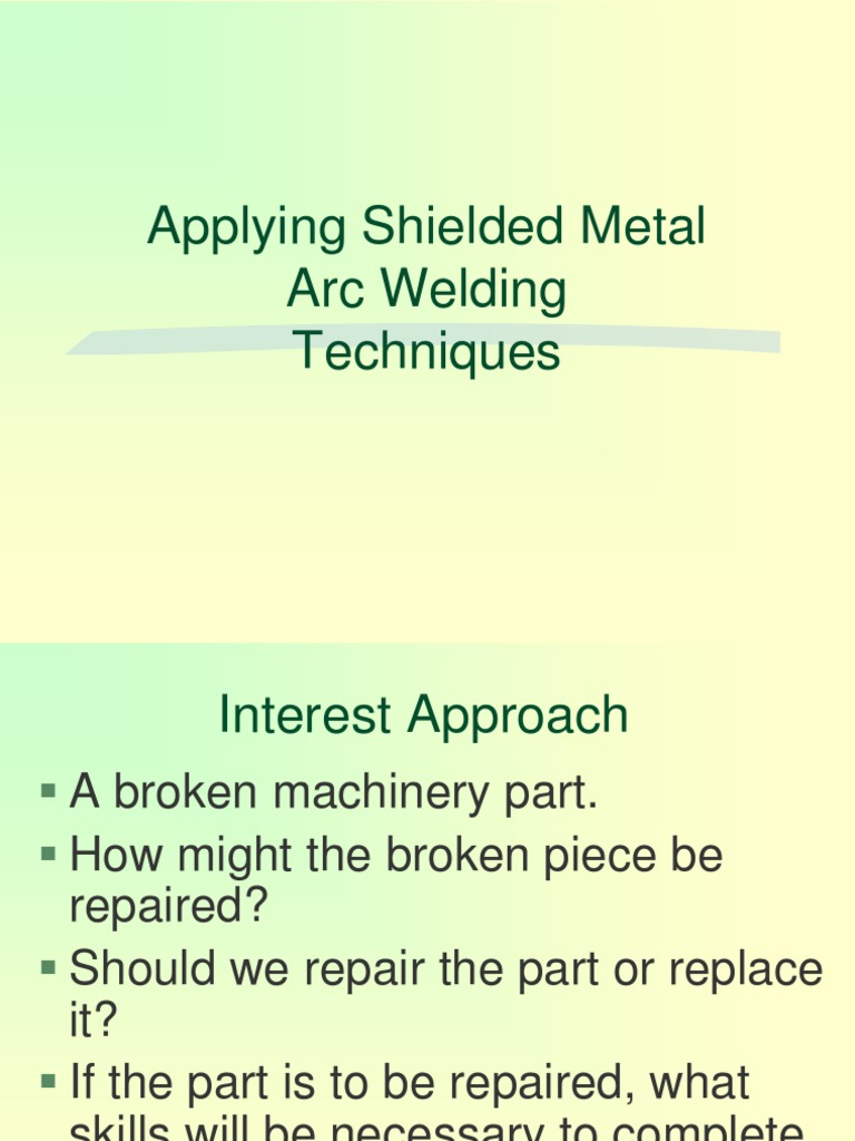 Shielded Metal Arc Welding Guide | PDF | Welding | Construction
