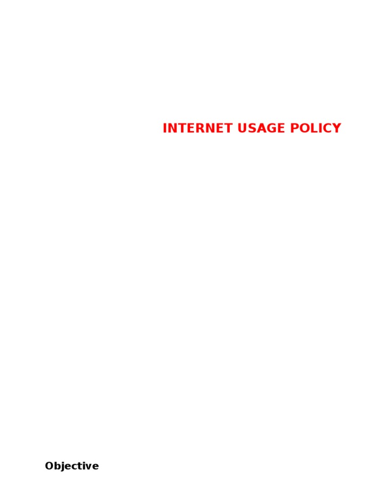Sample Internet Usage Policy | PDF | Download | Internet Access
