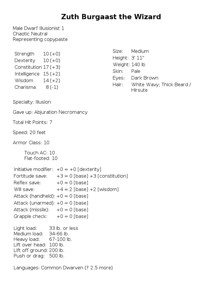 Zuth | PDF | Dungeons & Dragons | Leisure