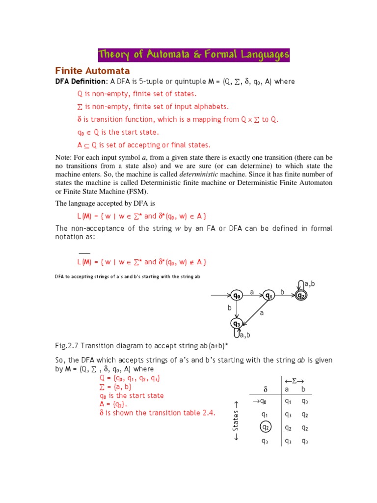 DFA Construction for String Patterns | PDF | Automata Theory | Regular ...