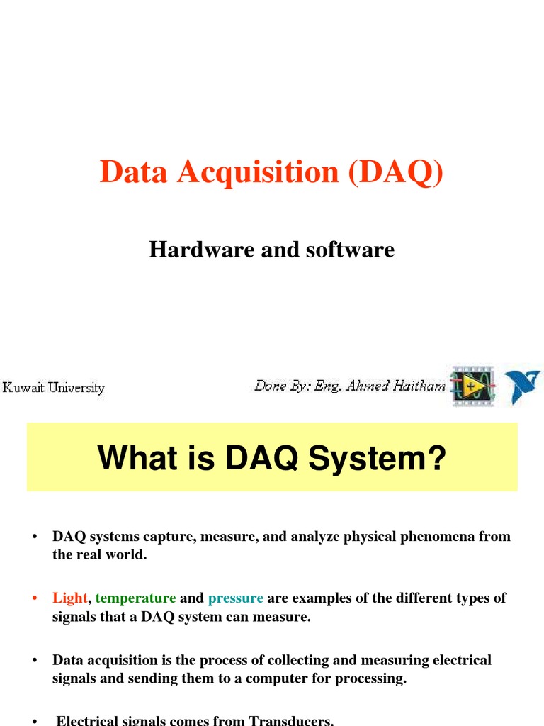 Data Acquisition (DAQ) 1 | PDF | Data Acquisition | Analog To Digital ...