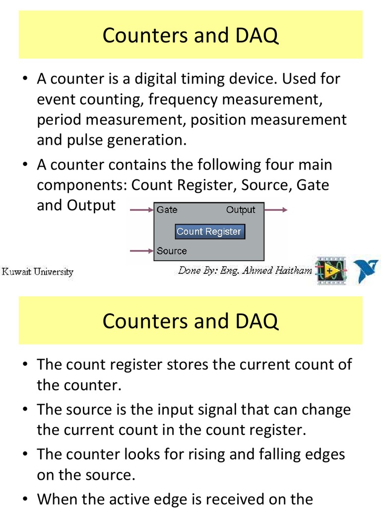 Counters and DAQ | PDF | Frequency | Sampling (Signal Processing)