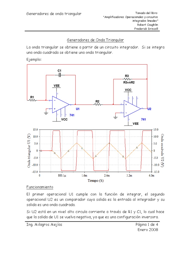Generadores de Onda Triangular | PDF | Amplificador operacional ...