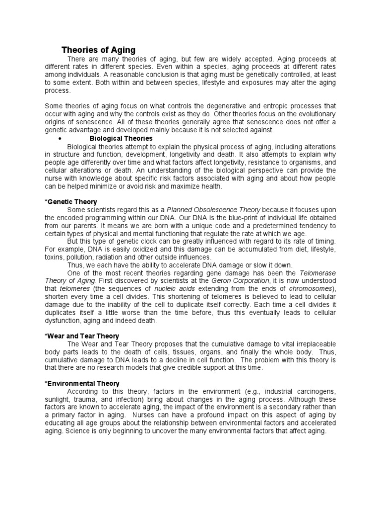 A Comprehensive Overview of the Major Biological, Psychological, and ...