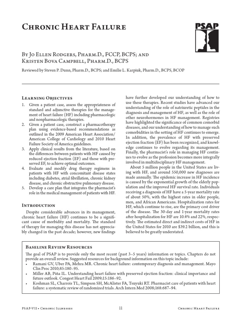 Chronic Heart Failure ASHP | PDF | Heart Failure | Chronic Kidney Disease
