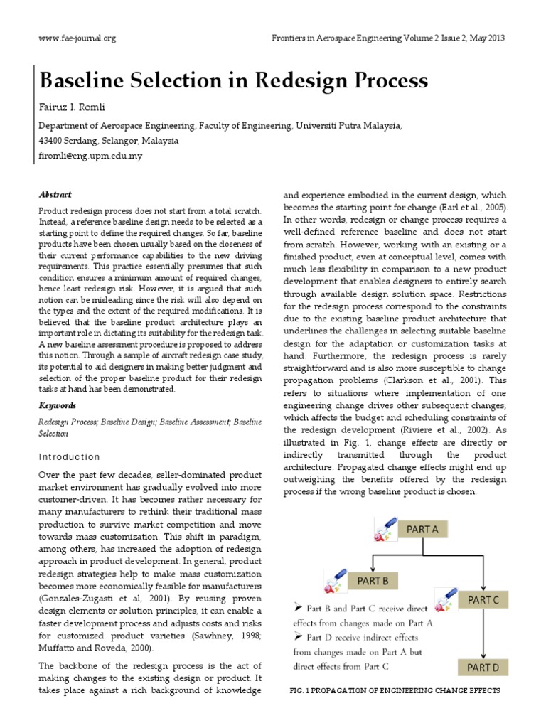 Baseline Selection in Redesign Process | PDF | Airbus | Risk
