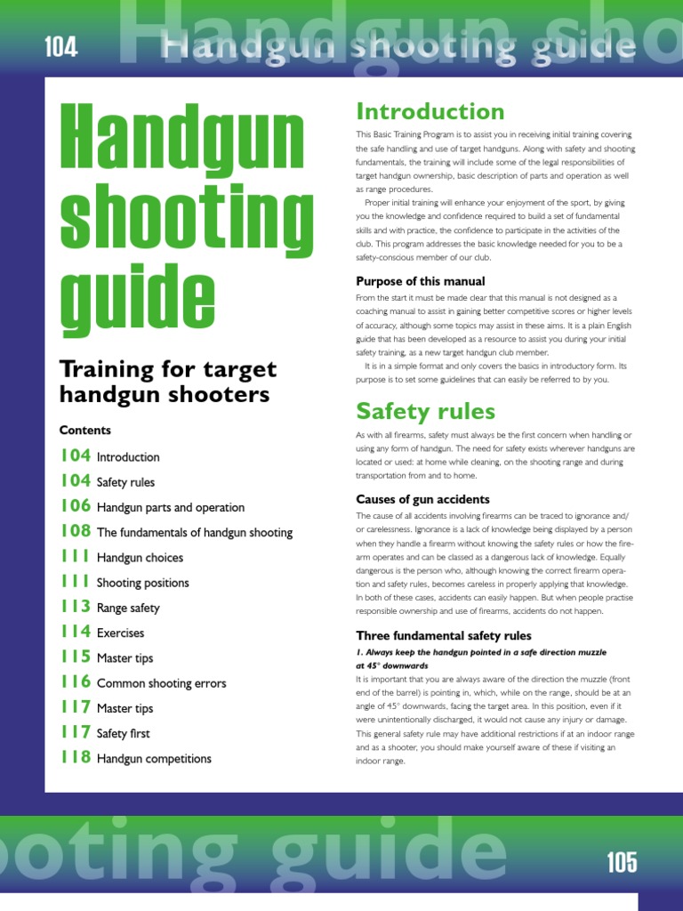 Handgun Shooting Guide | Download Free PDF | Trigger (Firearms) | Revolver