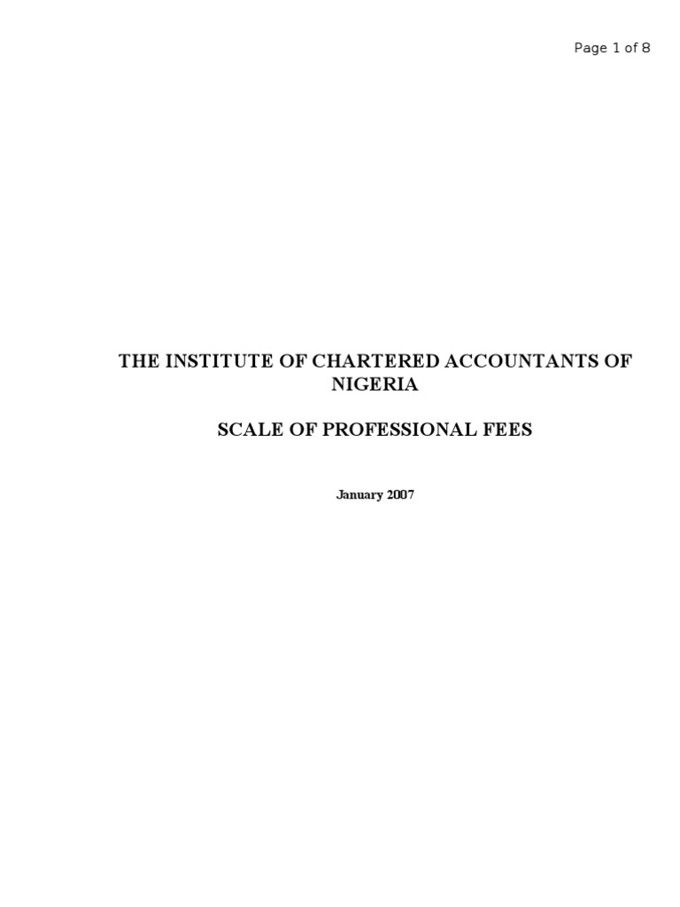 Scale of Professional Fees | PDF | Taxes | Accounting