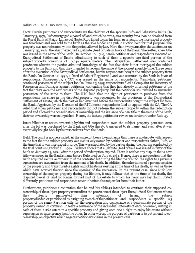 Balus Vs Balus | PDF