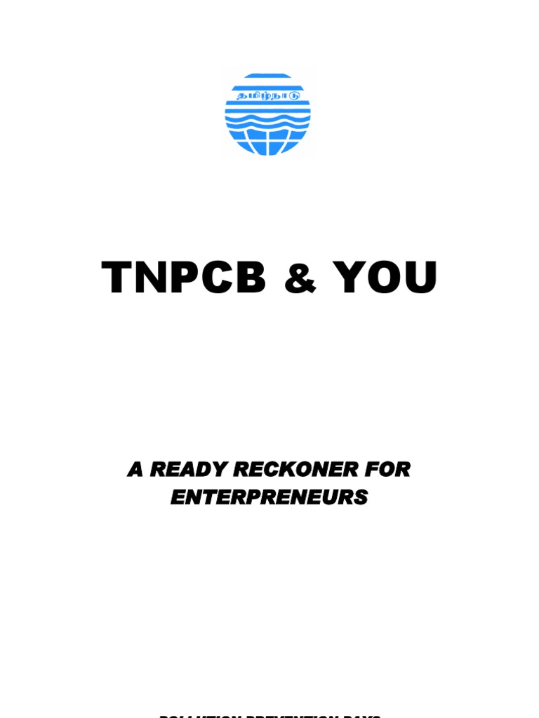 TNPCB and Public | PDF | Air Pollution | Emission Standard