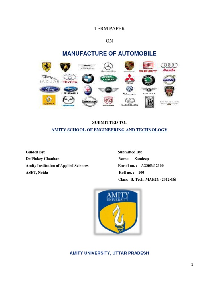 Automobile Manufacturing Process Overview | PDF | Car | Internal ...