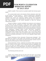 Nutrition Month. Proposal | PDF | Learning