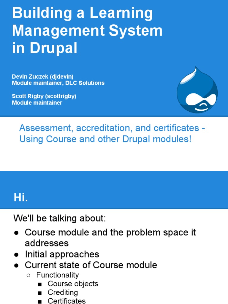Course For Drupal Quiz - Presentation | PDF | Drupal | Portable ...