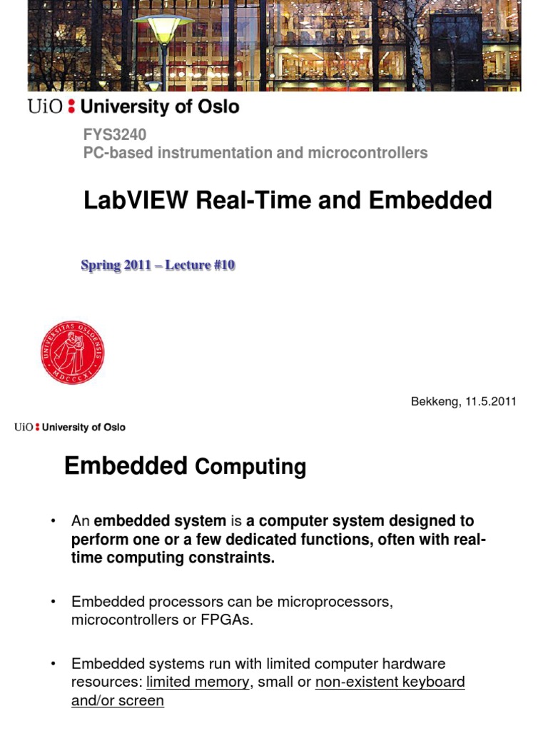 Lecture10 Real-Time and Embedded v2 | PDF | Embedded System | Real Time Computing