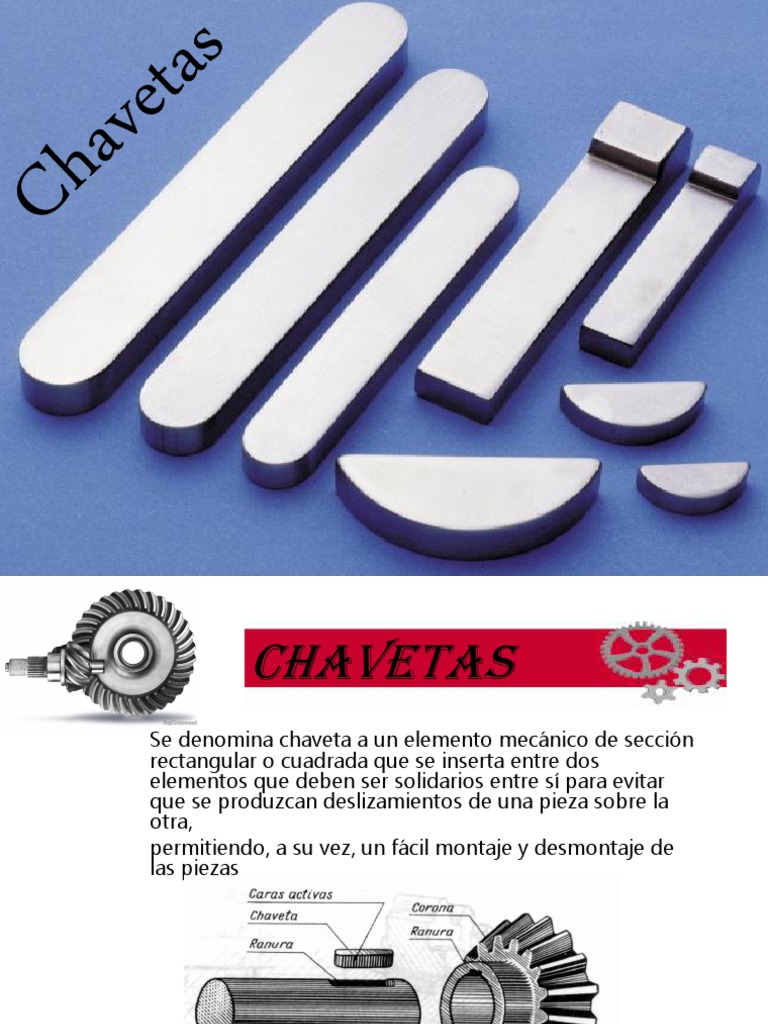Diapositivas de CHAVETAS | PDF | Eje | Herramientas