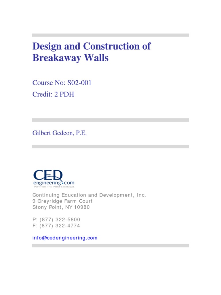 Design and Construction of Breakaway Walls | PDF | Framing ...