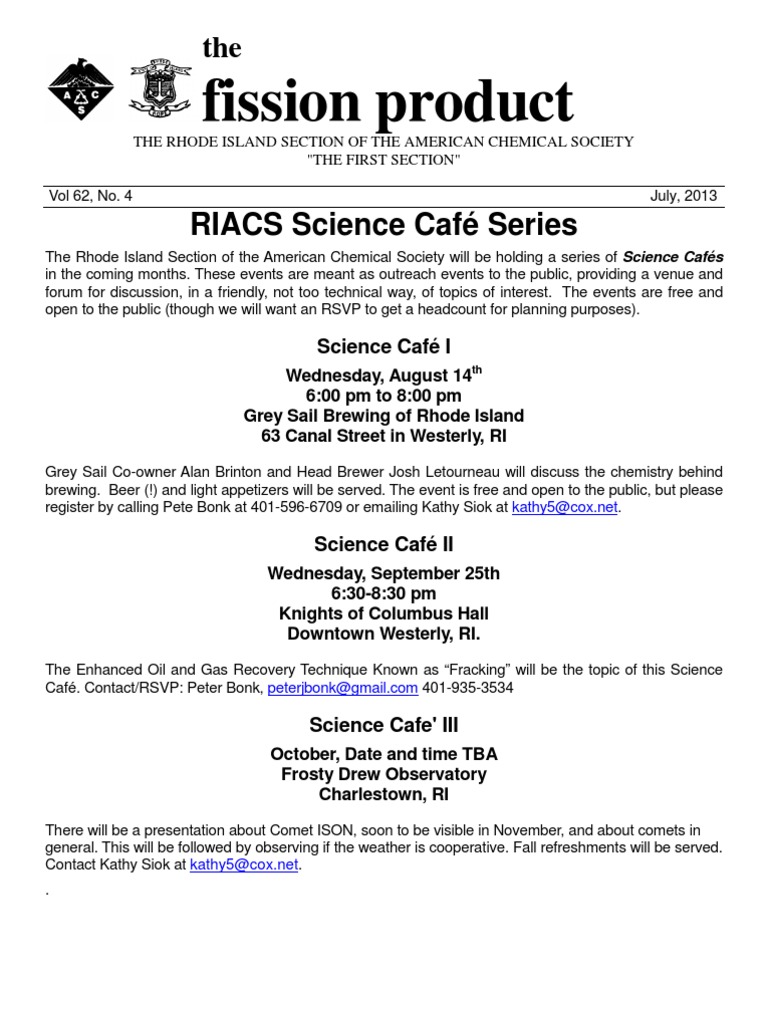 Rhode Island Science Cafe Series | PDF