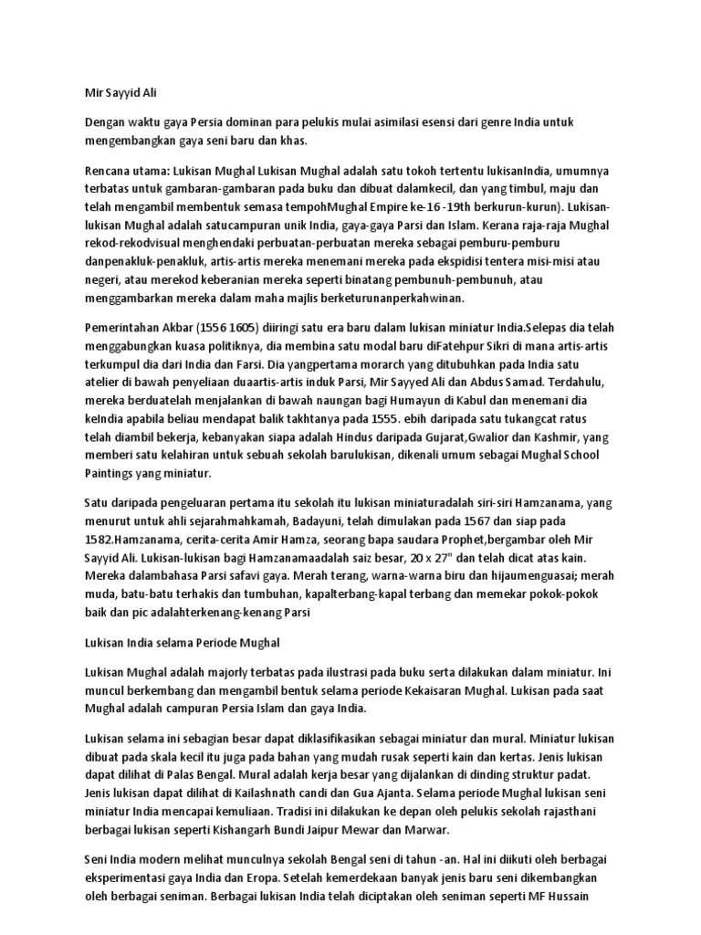 Mir Sayyid Ali | PDF | Sejarah