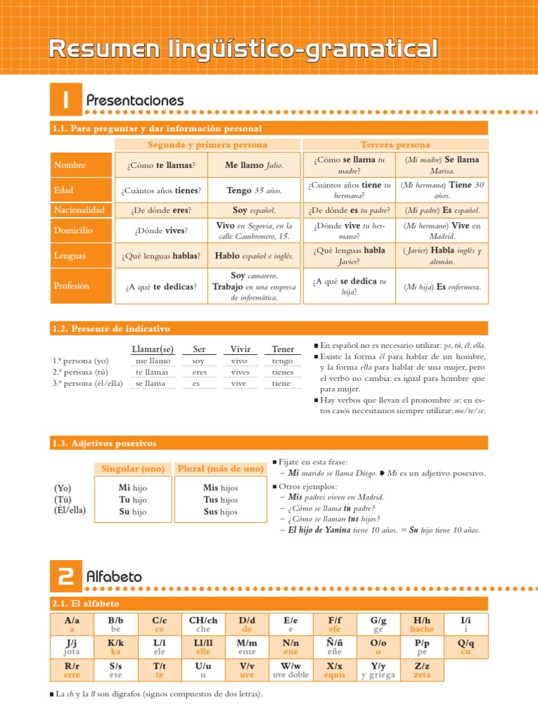 Guía Gramática y Fonética A1 | PDF | Artes del Lenguaje y Comunicación