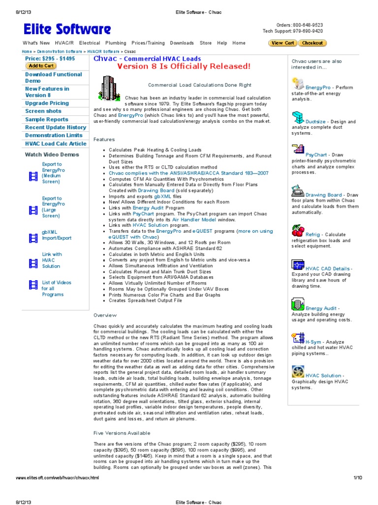 Elite Software - Chvac | PDF | Ventilation (Architecture) | Duct (Flow)