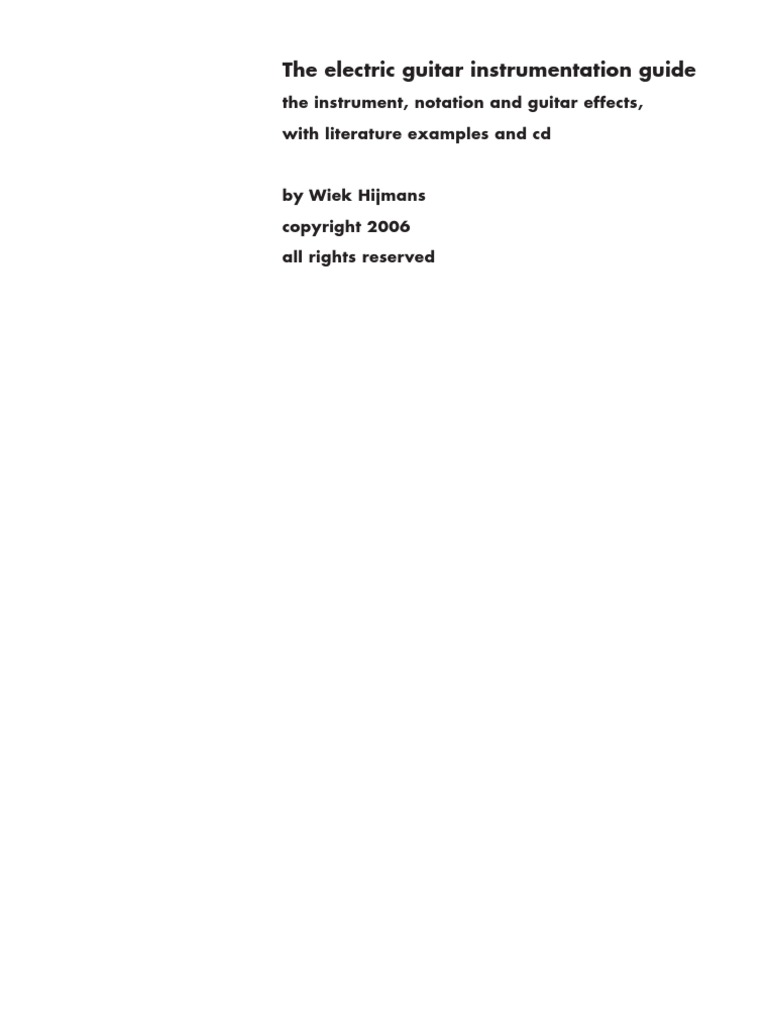 Instrumentation Guide 1 | PDF | Guitars | String Instruments