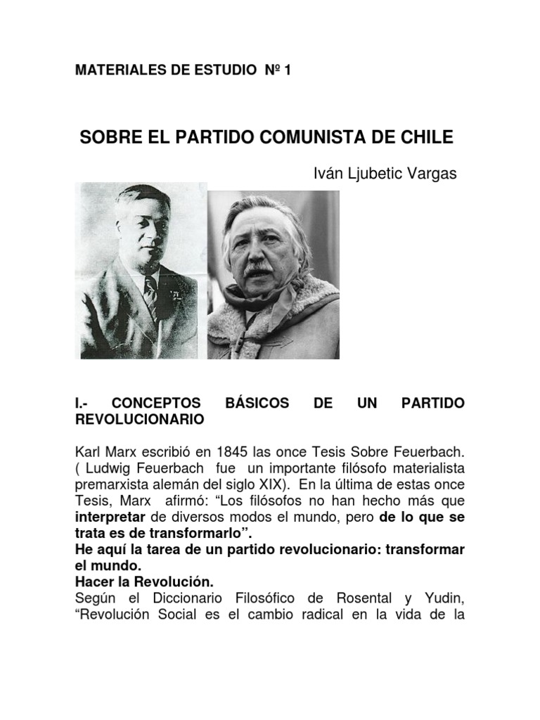 Sobre El Partido Comunista de Chile | Comunismo | Capitalismo
