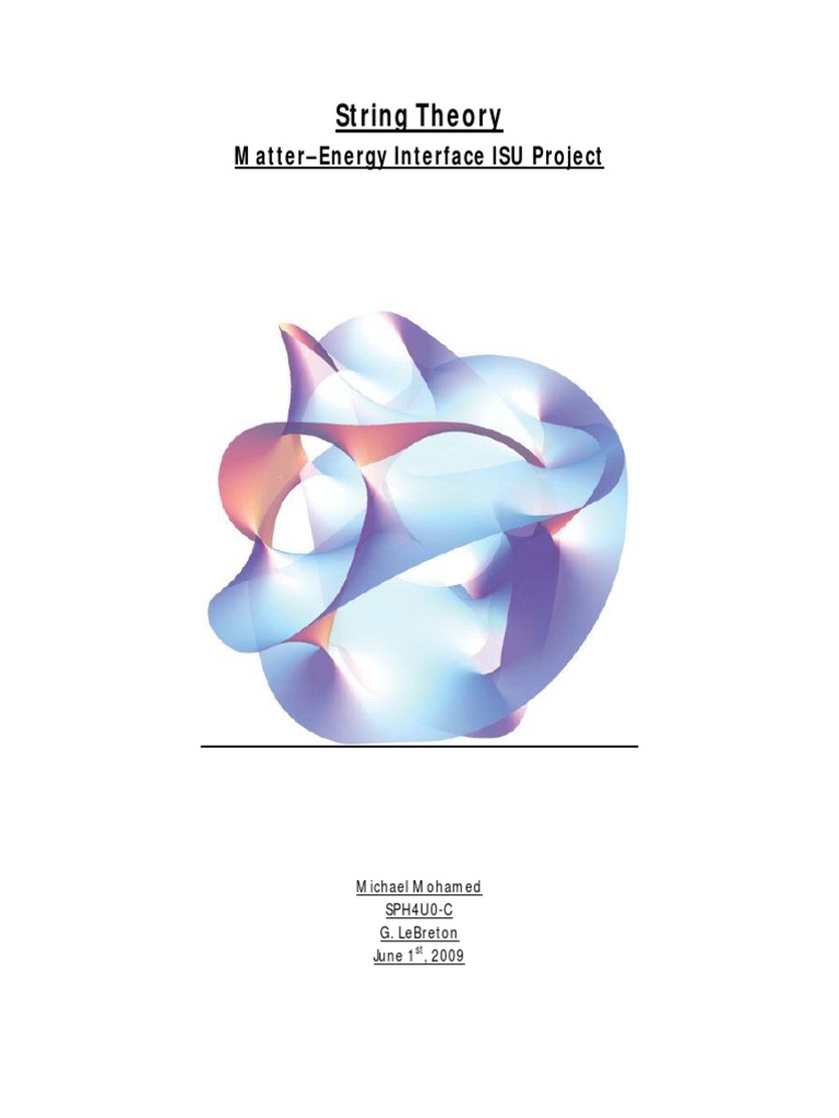 String Theory Essay | PDF | String Theory | Elementary Particle