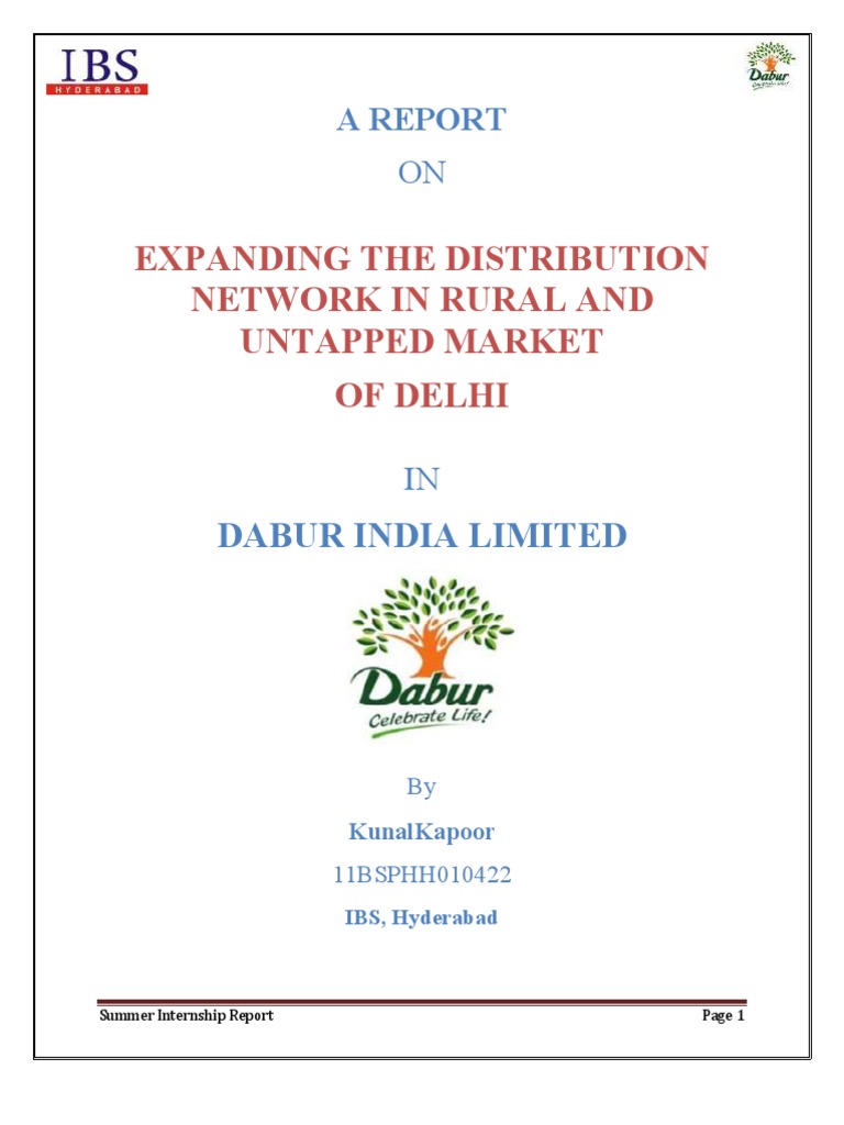 Final Project Report - Dabur | PDF | Promotion (Marketing) | Marketing