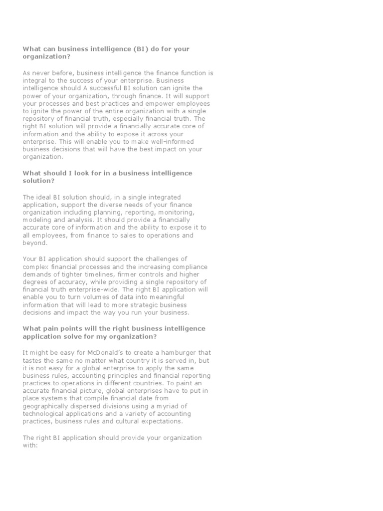 What Can Business Intelligence | PDF | Business Intelligence | Databases