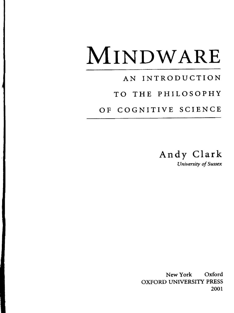 Andy Clark, Mindware, Chaps 1-2 | PDF