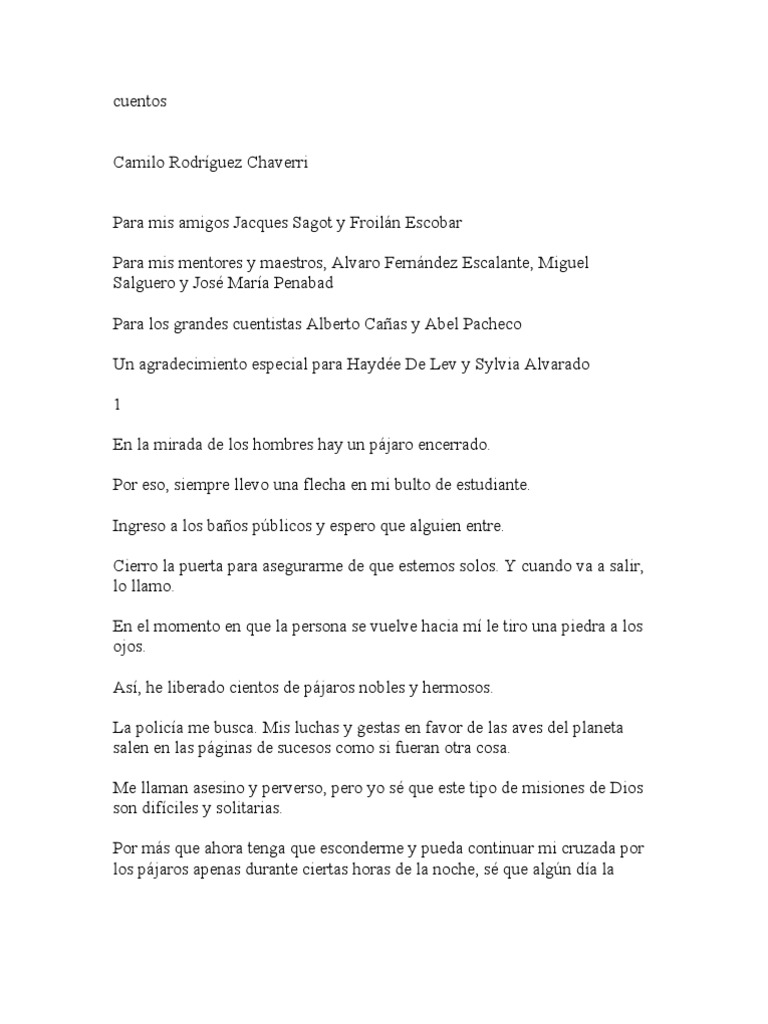 Cuentos Camilo Rodríguez | PDF | Fantasmas | Sueño