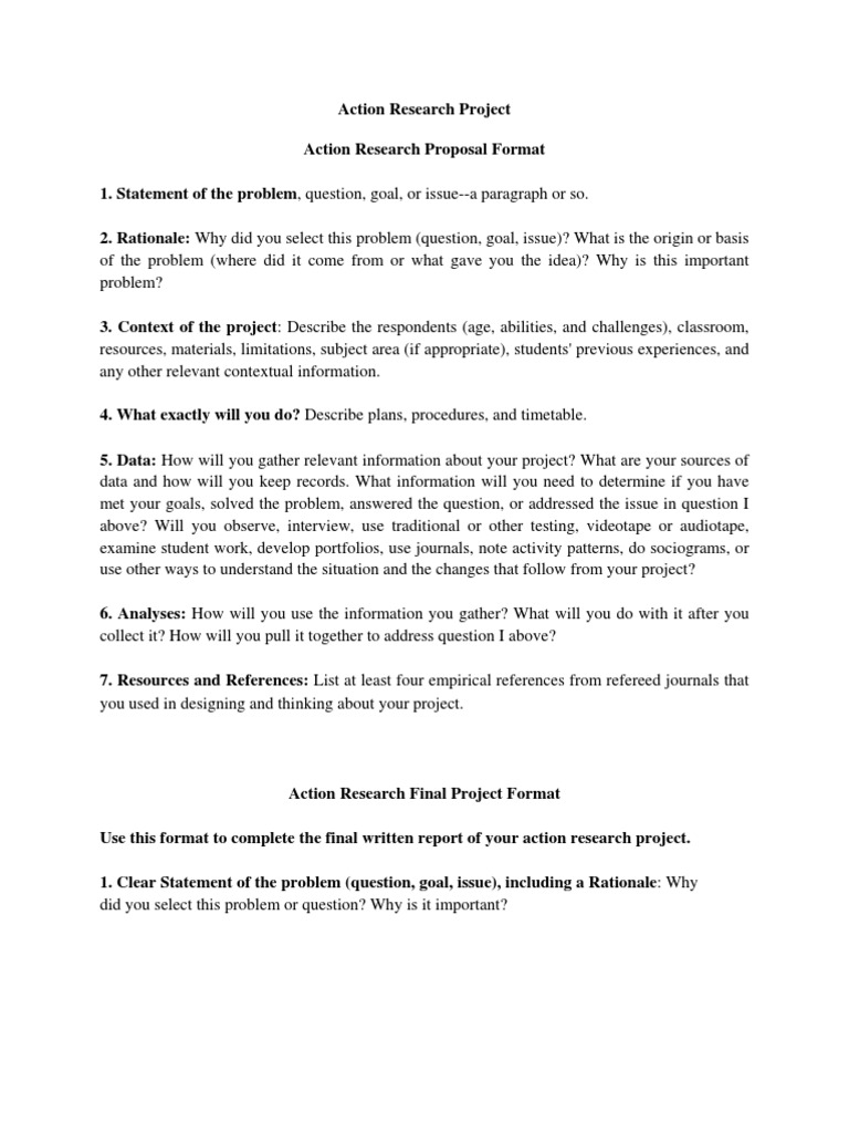 Action Research Project-PDF | Action Research | Question