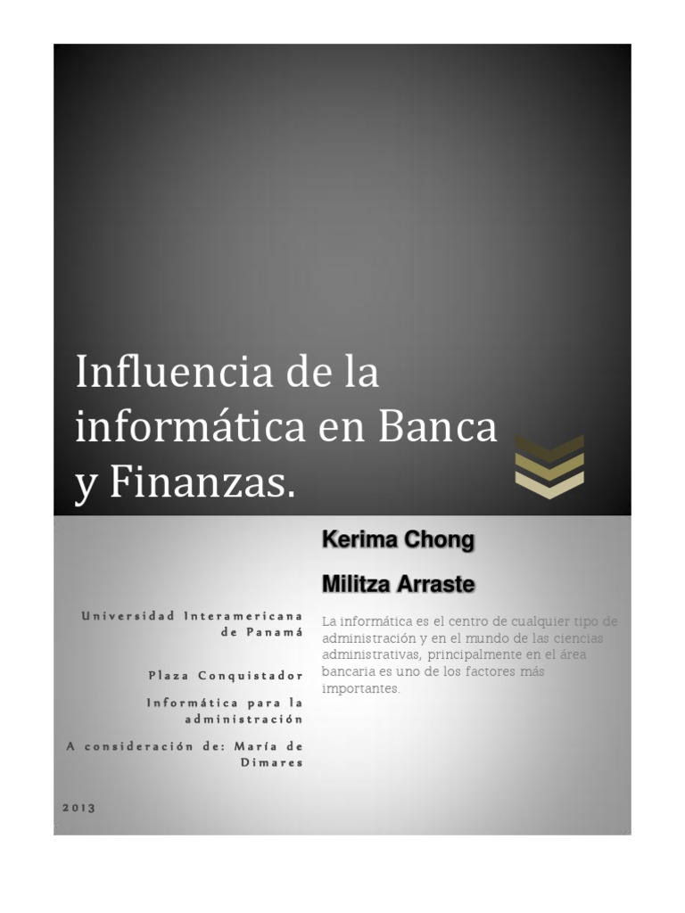 Informática en Banca y Finanzas | PDF | Bancos | Informática