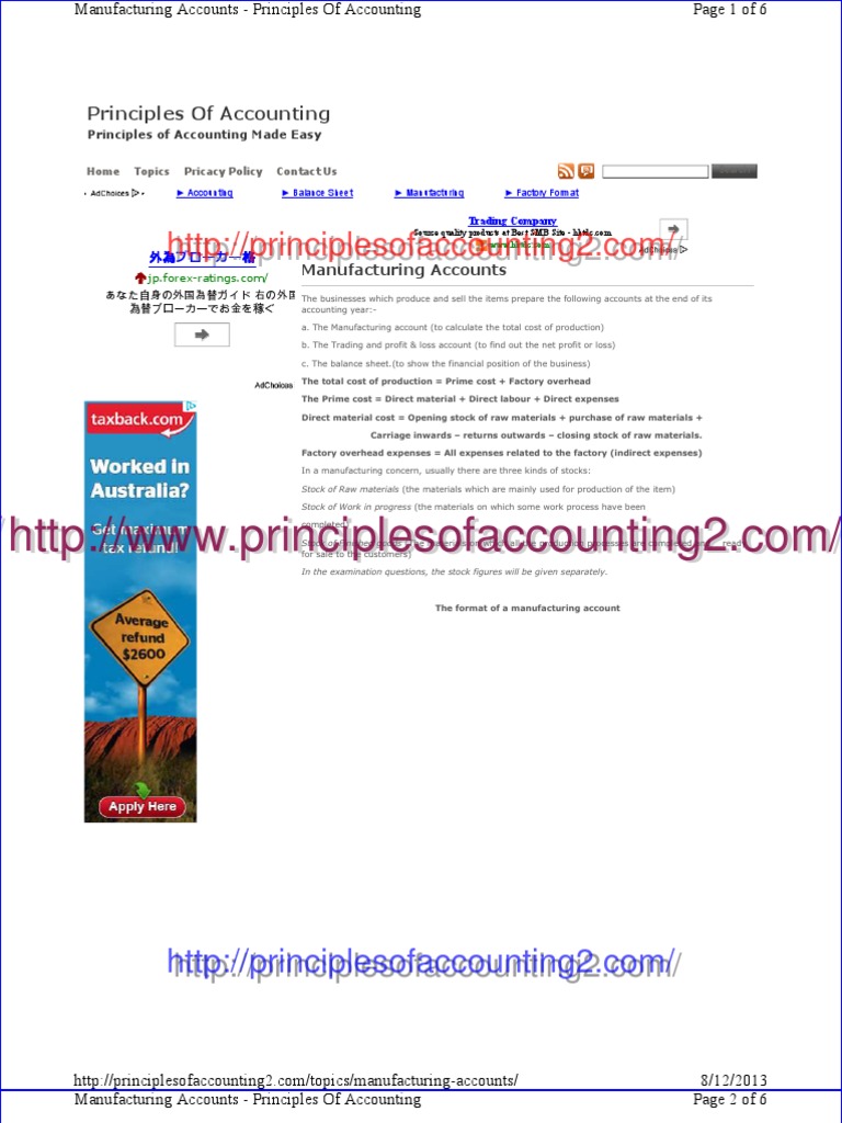 Manufacturing Accounting Simplified | PDF | Expense | Income Statement