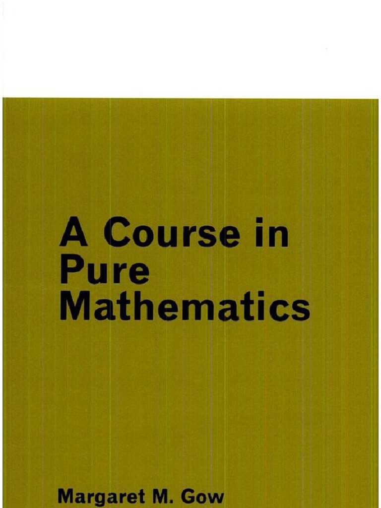 A Course in Pure Mathematics | PDF