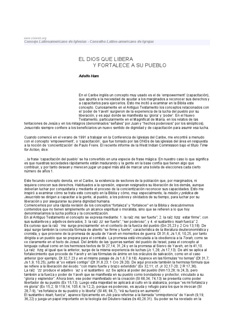 Poder y Liberación en la Biblia | PDF | Pecado | Jesús
