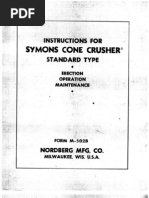 CONE CRUSHER Manual | PDF | Bearing (Mechanical) | Screw