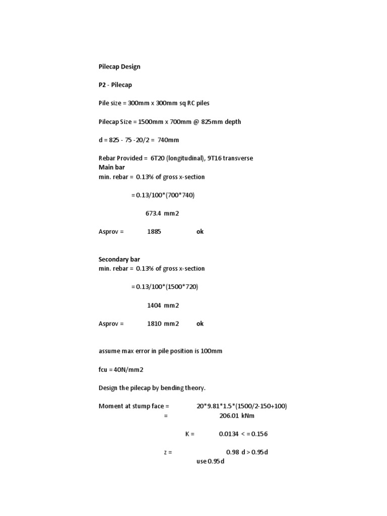 Deviated Pile Cap Design | PDF | Technology & Engineering