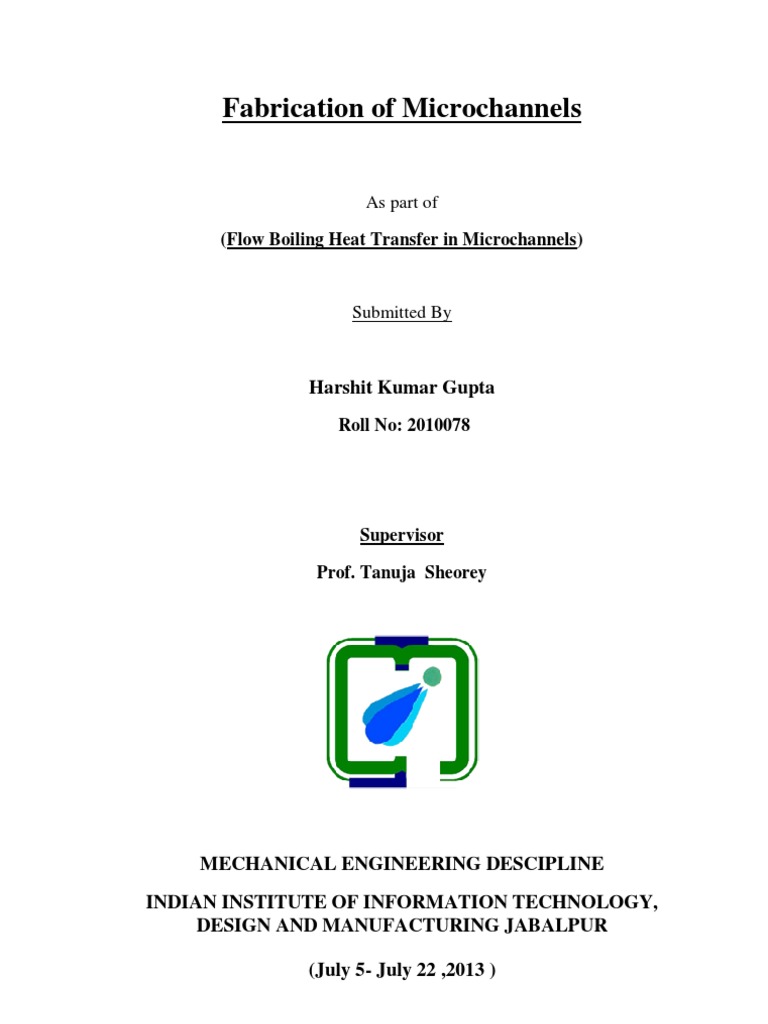 Microchannel Fabrication Techniques | PDF | Scanning Electron ...