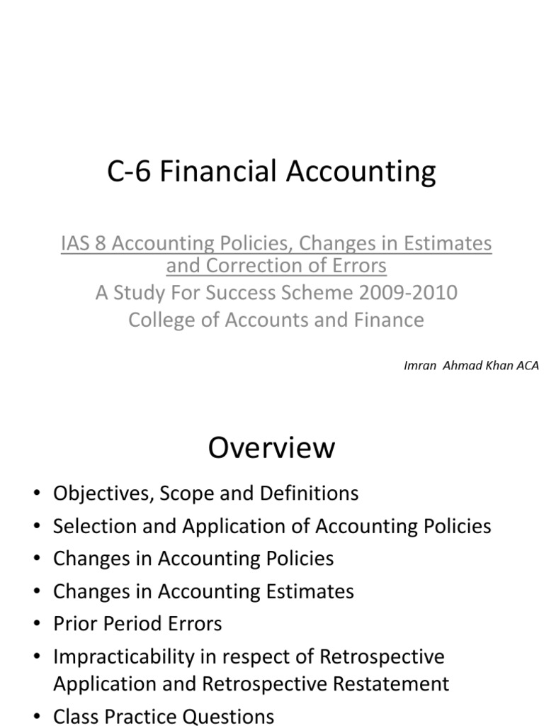 03-IAS 8 Accounting Policies, Changes in Estimates and Correction of ...