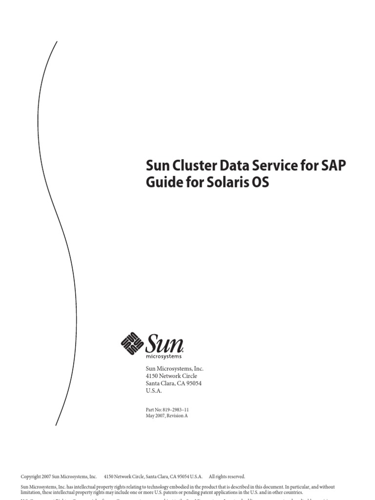 Sun Cluster Data Service For SAP Guide For Solaris OS | PDF | Computer Cluster | Scalability