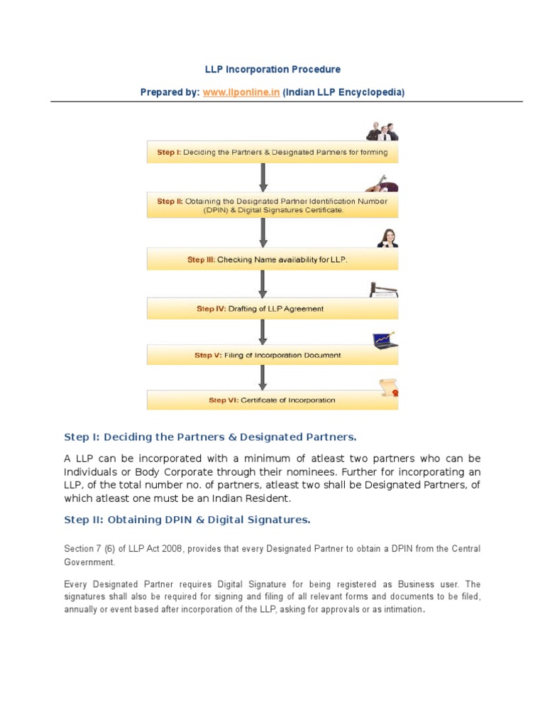 LLP Incorporation Procedure | PDF | Limited Liability Partnership | Law