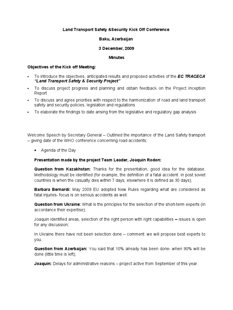 Land Transport Safety & Security Project | PDF | Expert | Traffic Collision