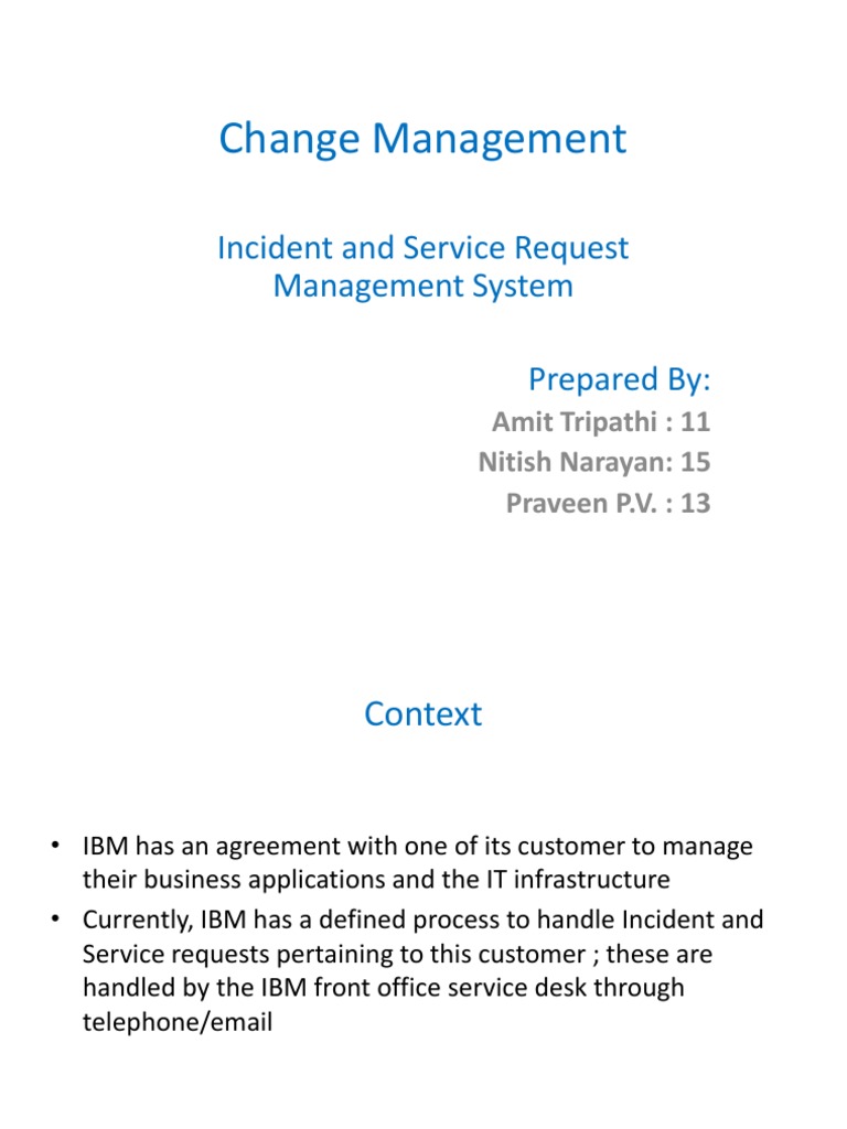 Incident & Service Request Issues | PDF