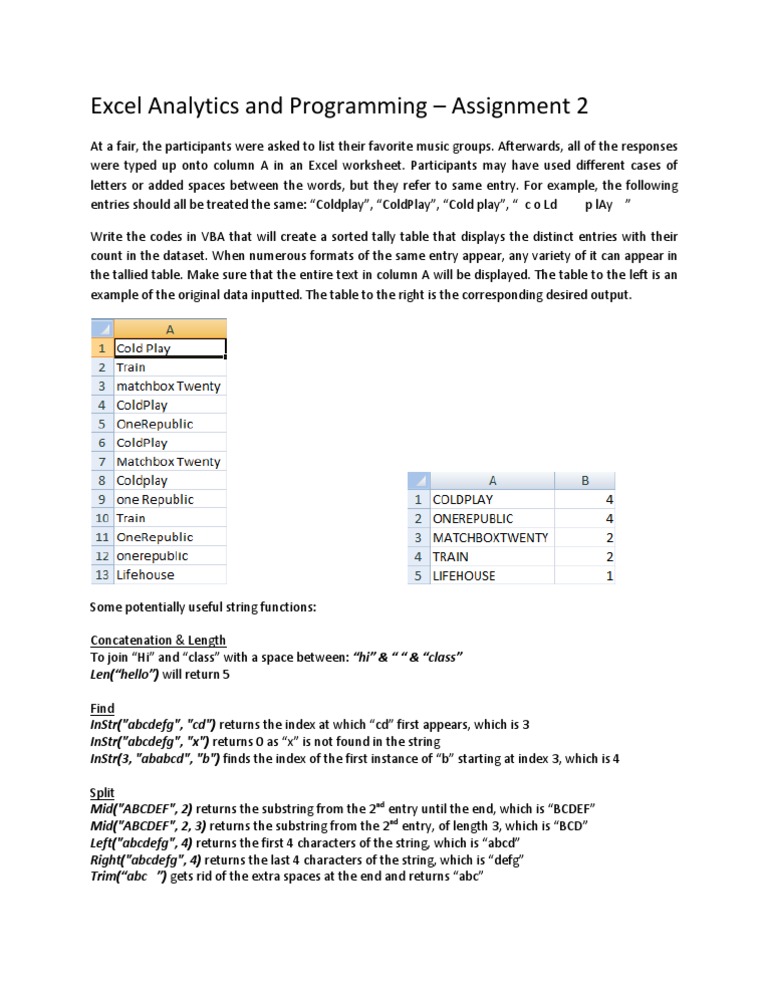 Excel Analytics and Programming - Assignment 2: ND ND | PDF | Foreign ...