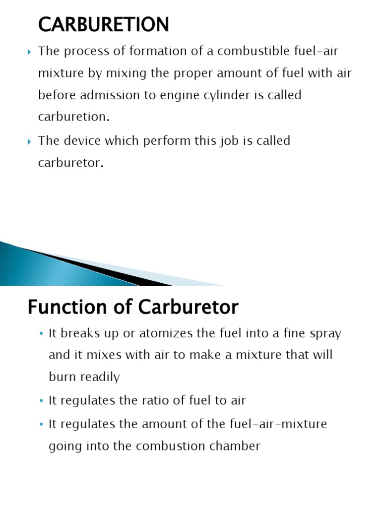 Internal Combustion Engines Presentation | PDF | Carburetor | Throttle